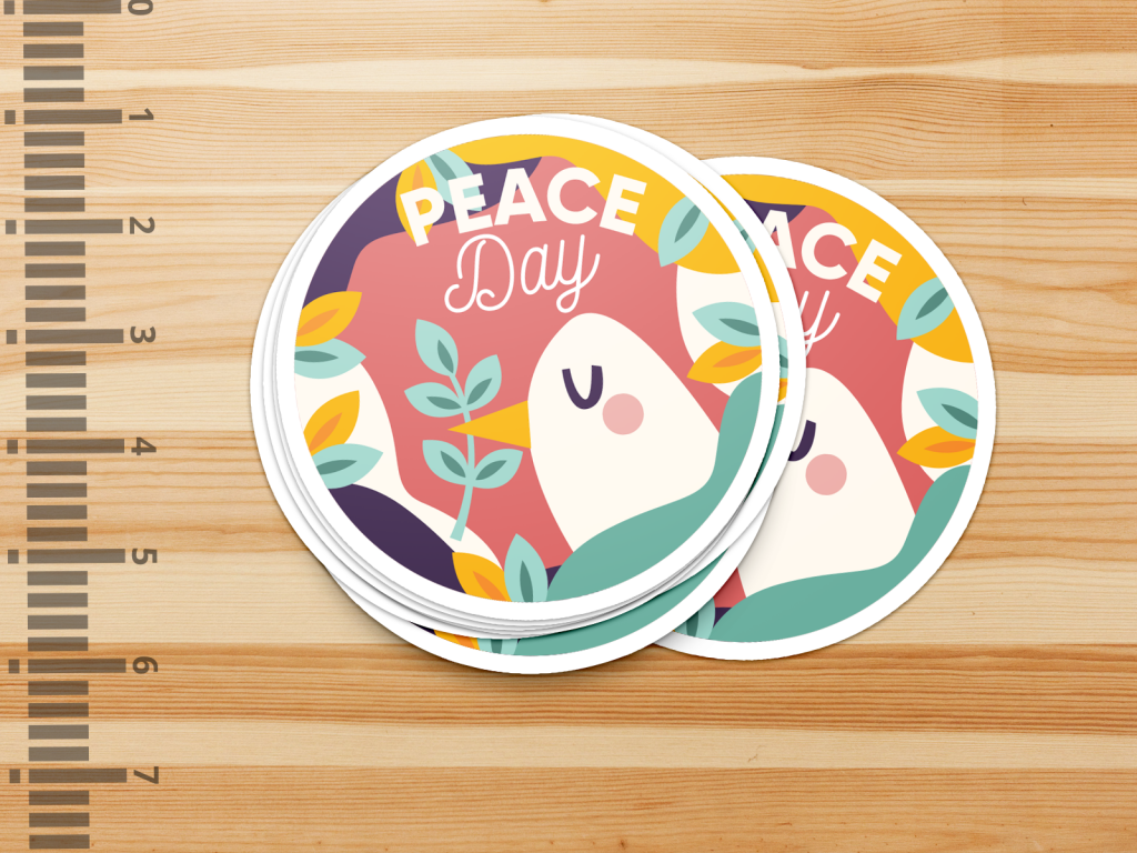 4.5" Round Sticker (20.25 sq. inches) - Just Buttons